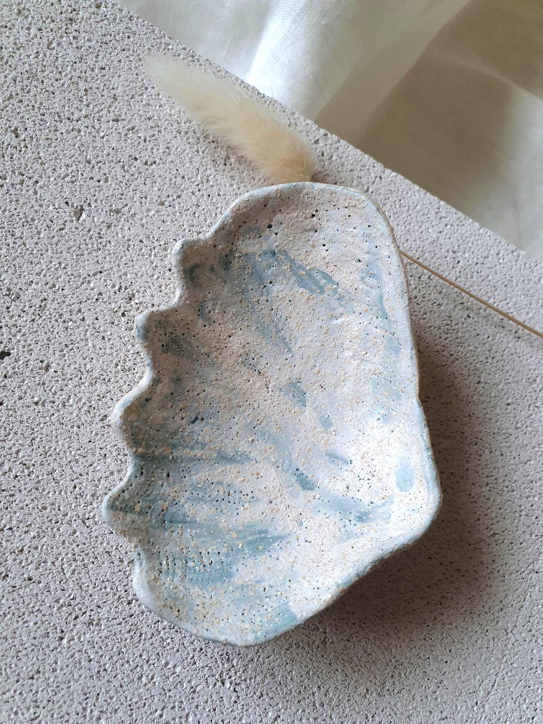 Handmade Ceramic Seashell Dish: Coastal Jewelry Tray, Beach Decor - Etsy