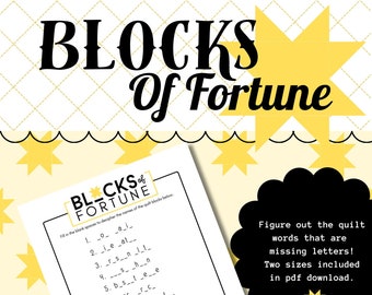 QUILT GAME Instant Digital Download Printable Game for - Etsy