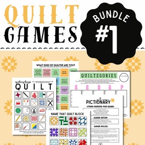 Quilt Game Bundle: Bingo, Pictionary & More (digital Download) - Etsy