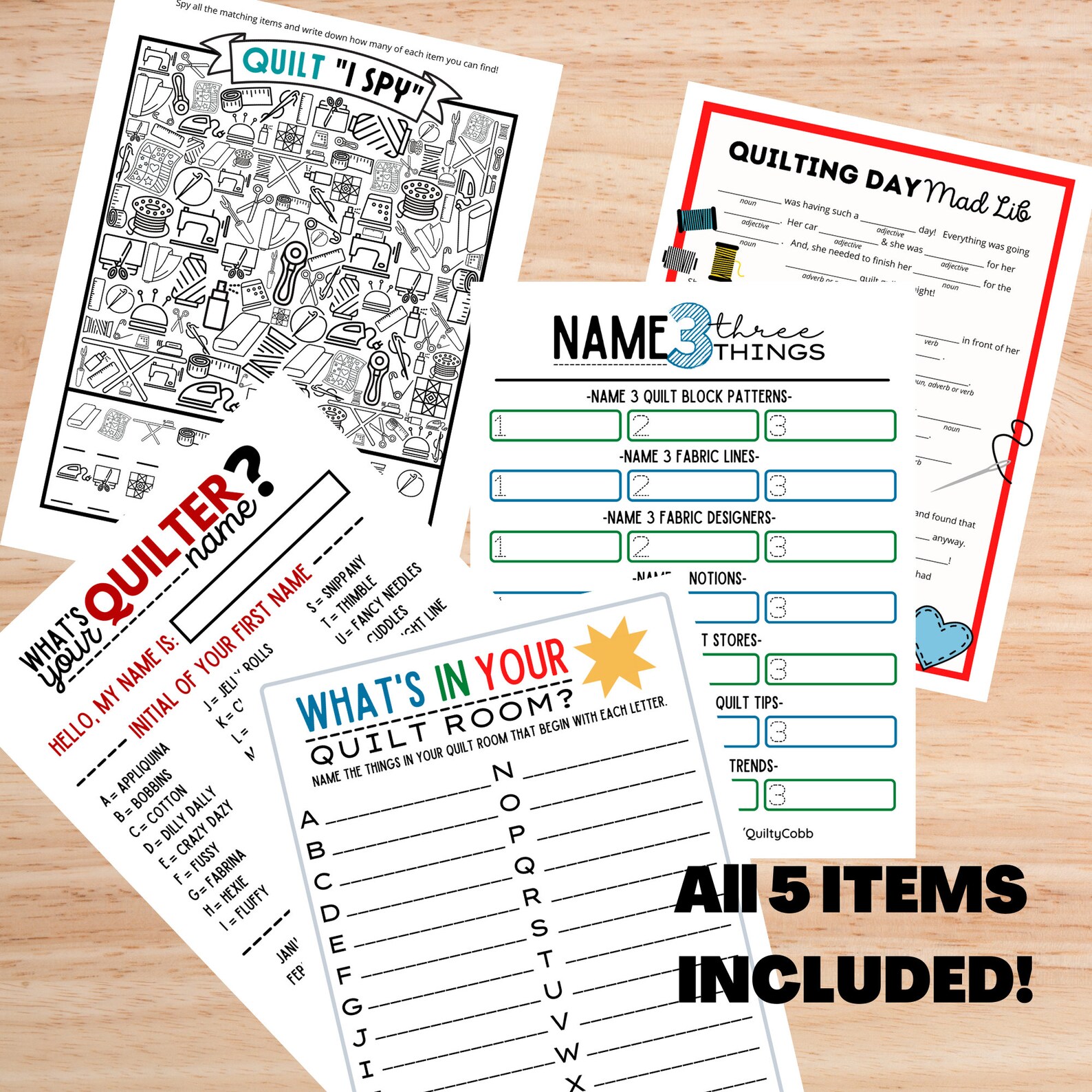 QUILT GAME BUNDLE Game Package Instant Digital Download - Etsy