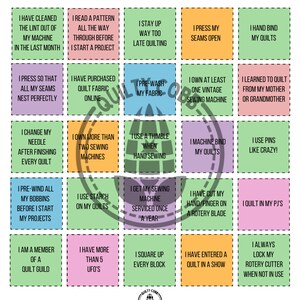 QUILT GAME Game Bundle Instant Digital Download Printable - Etsy