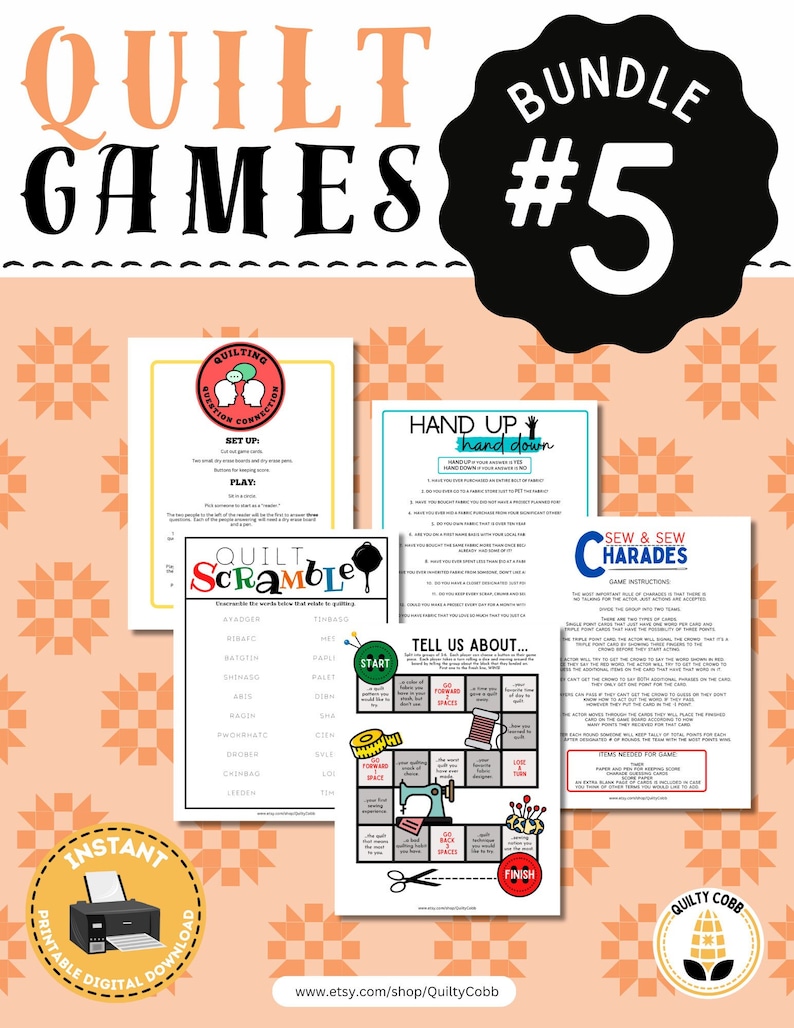 QUILT GAME, Game Bundle, Ice Breaker Activities, Instant Digital ...
