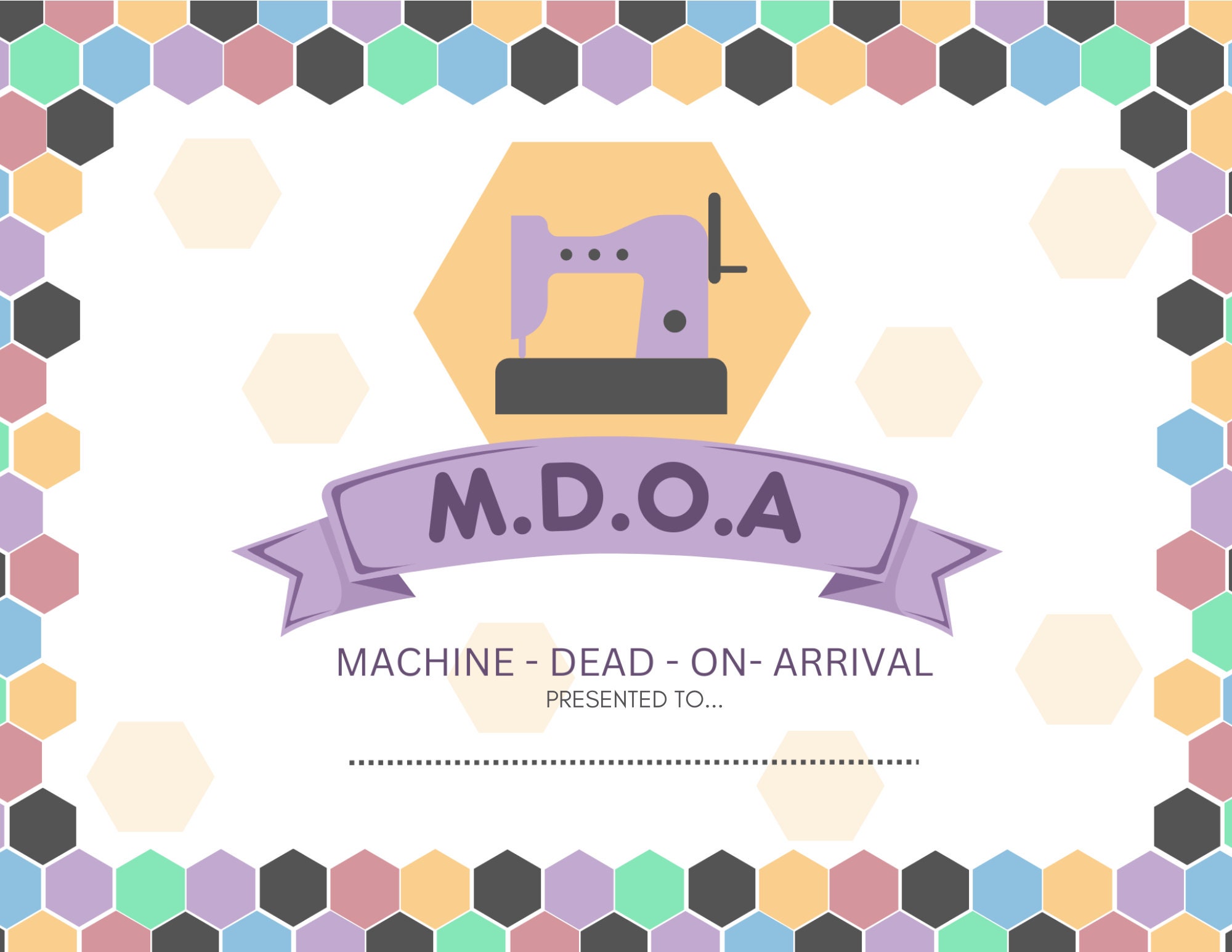 QUILT CERTIFICATE Award for Retreat Guild Meeting Machine - Etsy