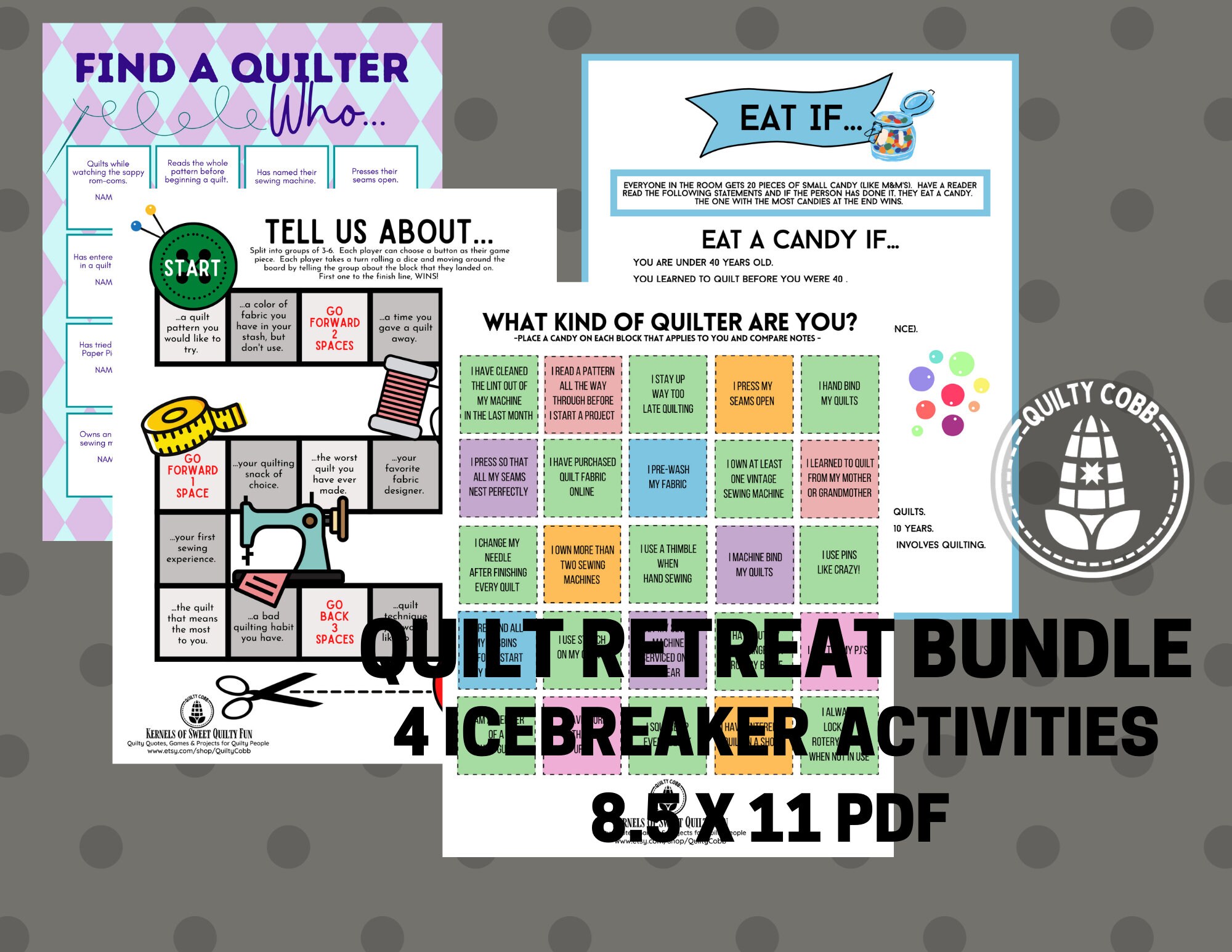 QUILT GAME Game Bundle Ice Breaker Activities Instant - Etsy