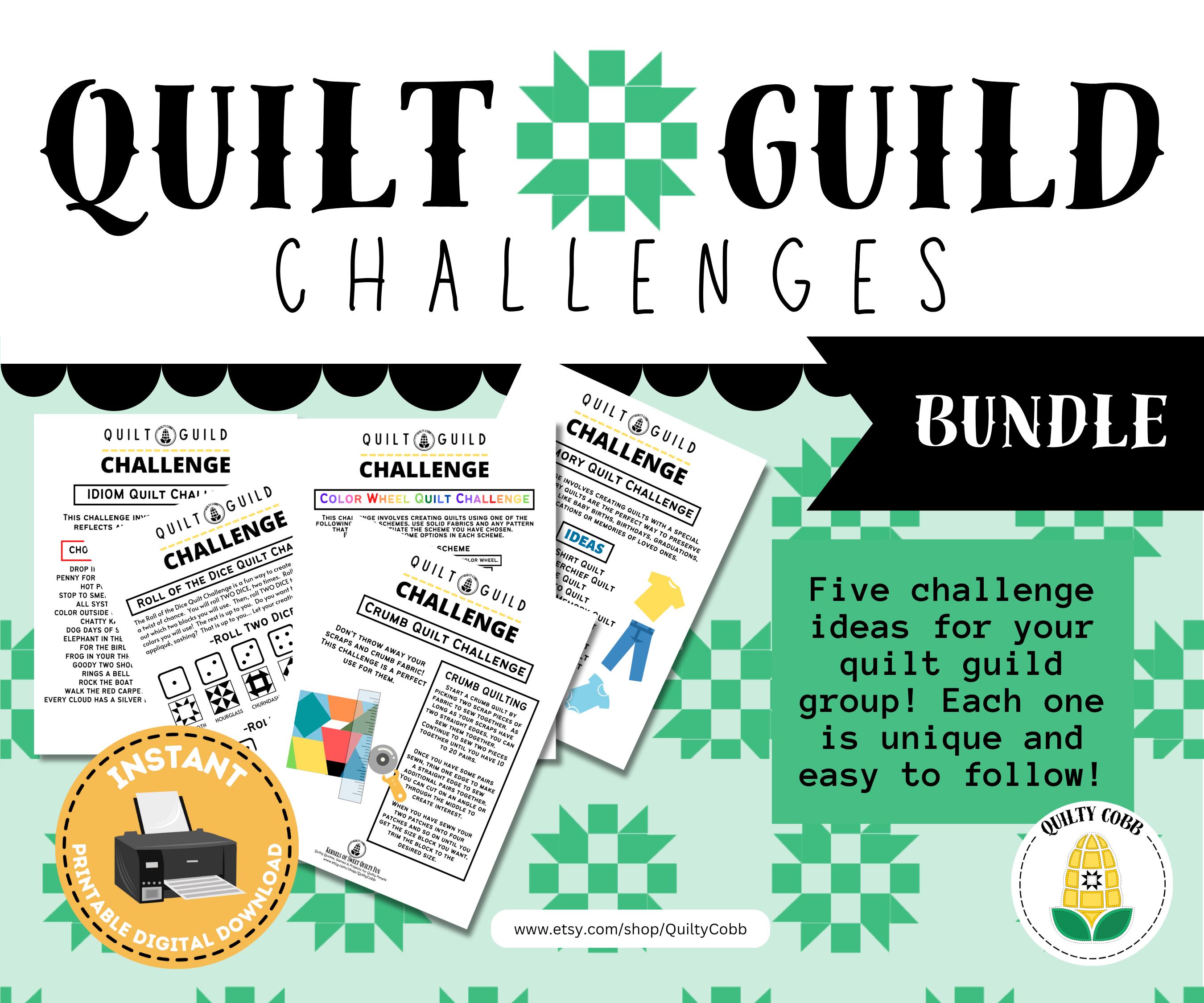 QUILT GUILD CHALLENGES, Bundle, Instant Digital Download, Printable ...