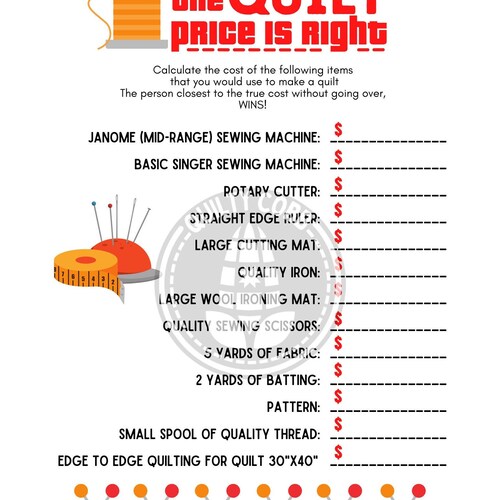 QUILT GAMES QUILT Bingo Instant Digital Download Printable - Etsy