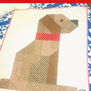 QUILT PATTERN, Pooch Patchwork, Dog Quilt, Throw Size Quilt Pattern ...