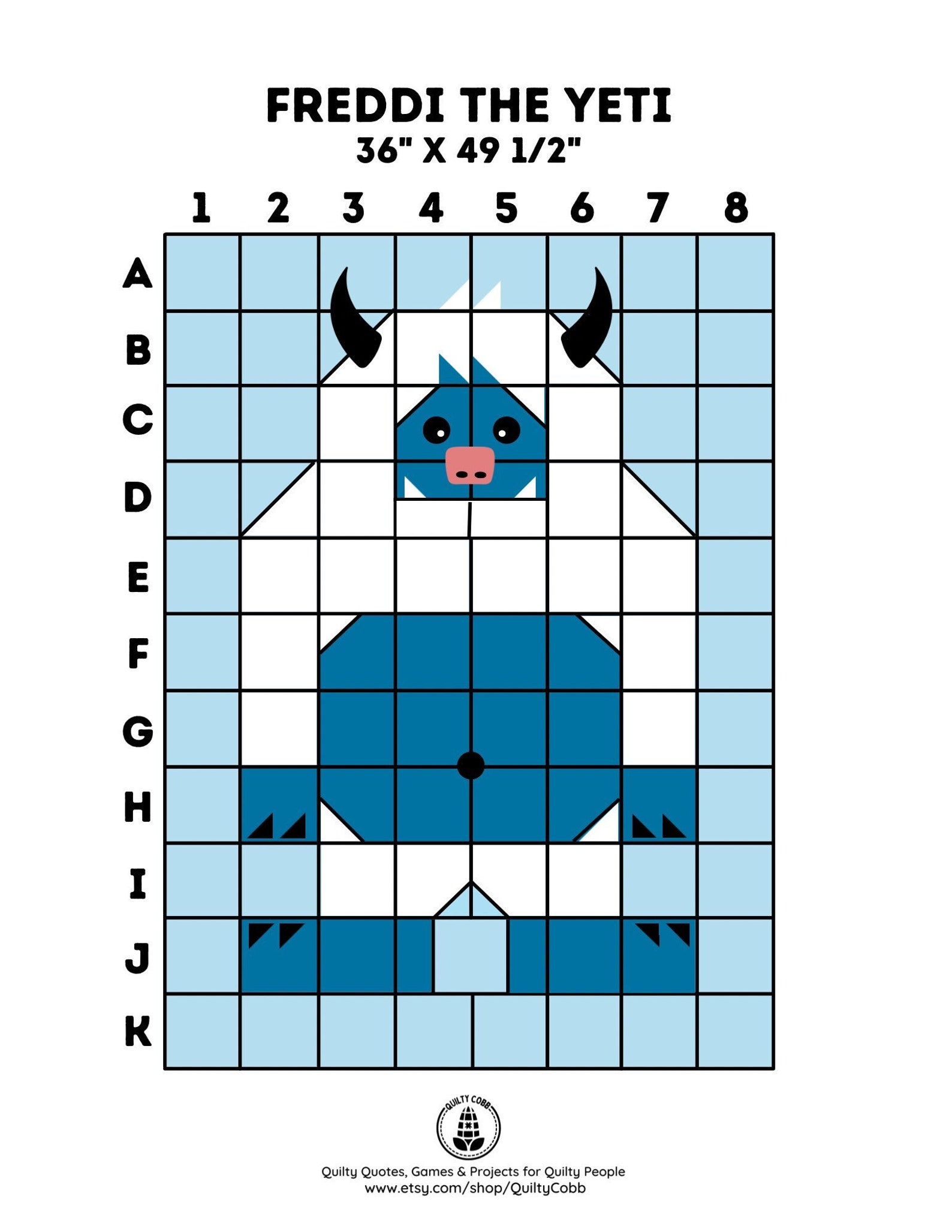 QUILT PATTERN Yeti Throw Size Quilt Pattern Super Simple - Etsy