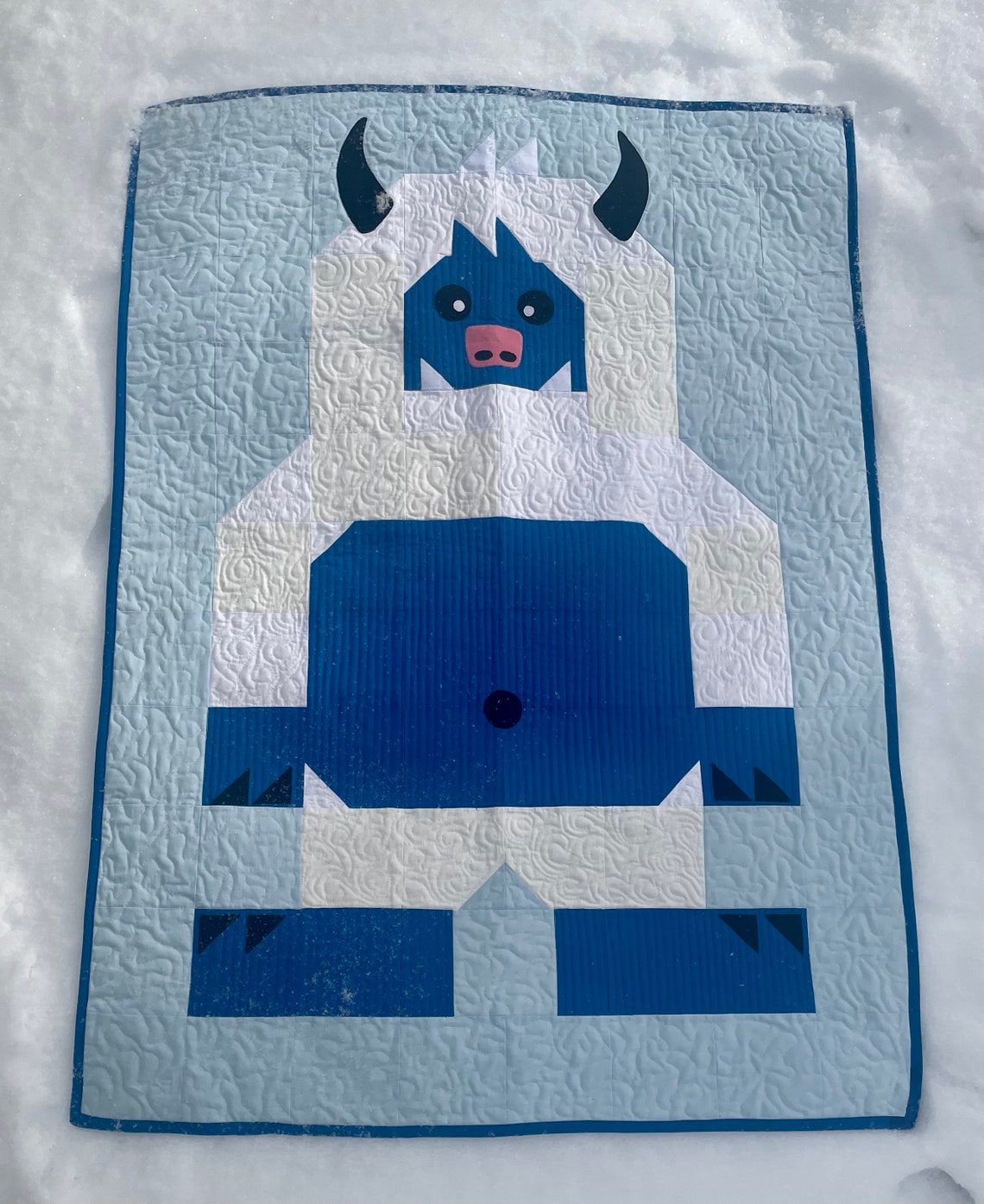 QUILT PATTERN, Yeti, Throw Size Quilt Pattern, Super Simple, Digital ...