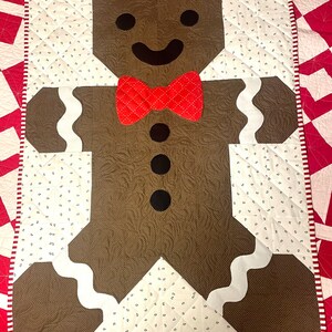 Gingerbread Man Throw Quilt Pattern, Beginner Friendly (digital ...