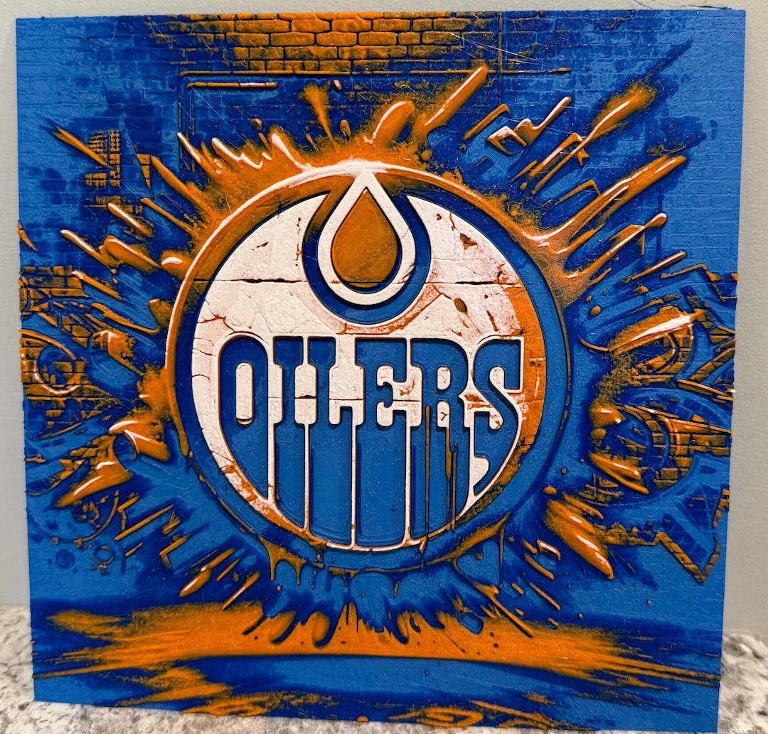 Edmonton Oilers Graffiti Logo 3D Filament Painting - Etsy