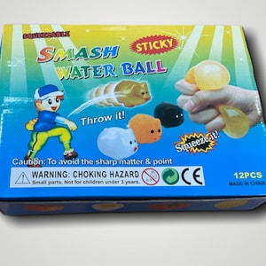 Splat Ball Fun Squeezable Sticky Smash Ball Kid Game Play Bulb Type ...