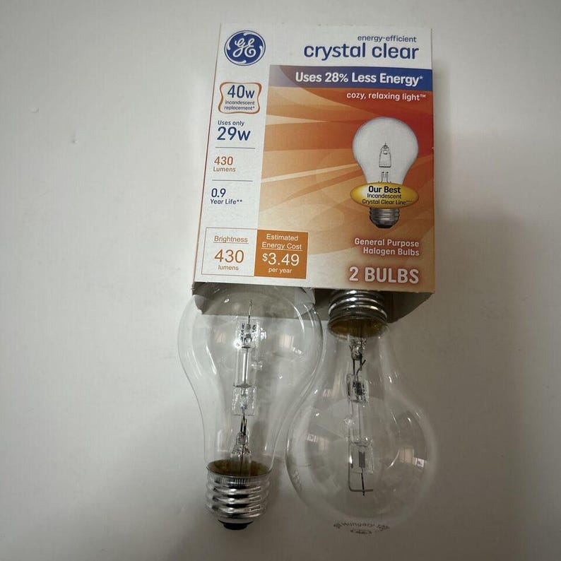 GE 40watt Crystal Clear 6 Light Bulbs: Dimmable A19, 430 Lumens (3-pack ...