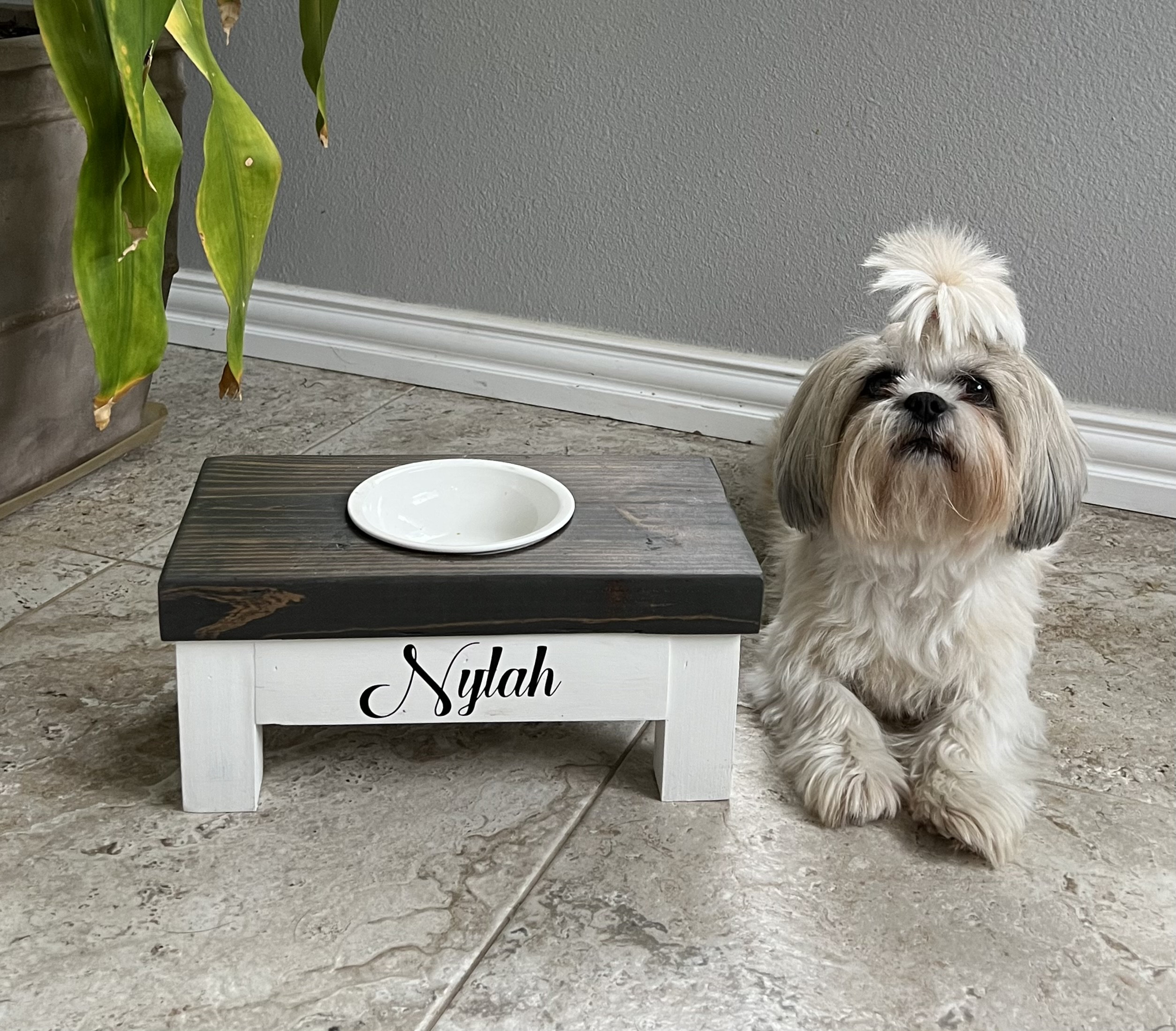 Dog Food Stand Farmhouse Style **custom and Personalized** - Etsy