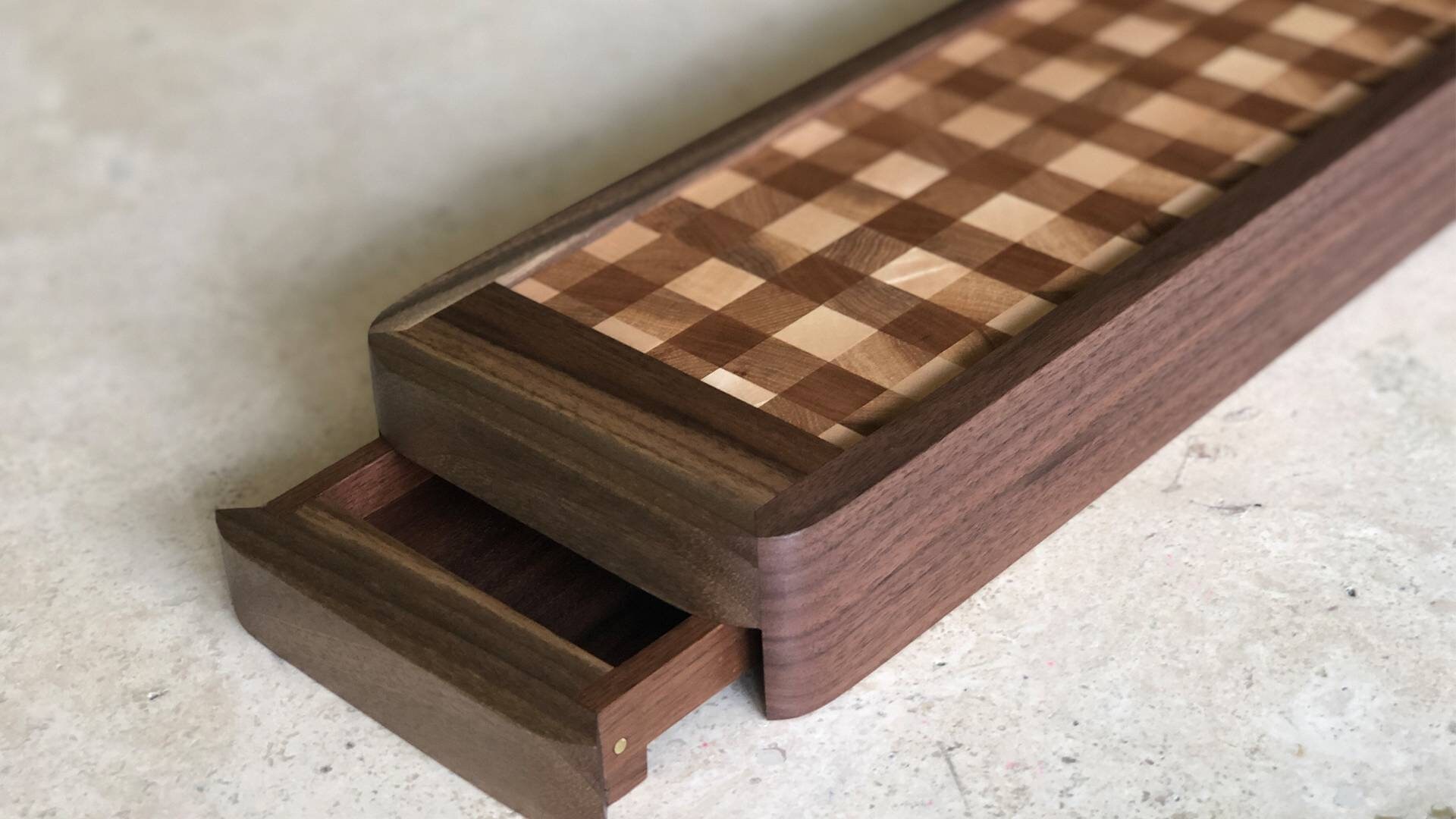 Sushi Serving Board with Hidden Chopstick Drawer | Etsy