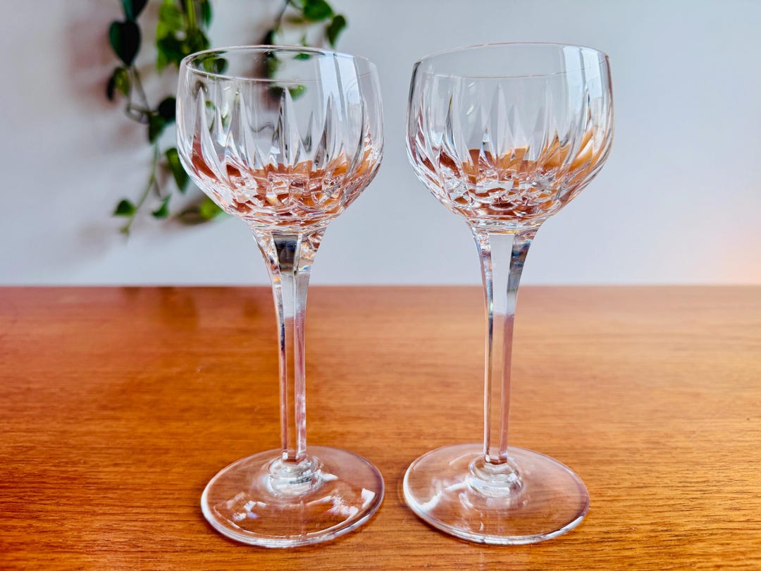 Vintage Stuart Crystal Hock Wine Glasses - Monaco Set of Two - Etsy