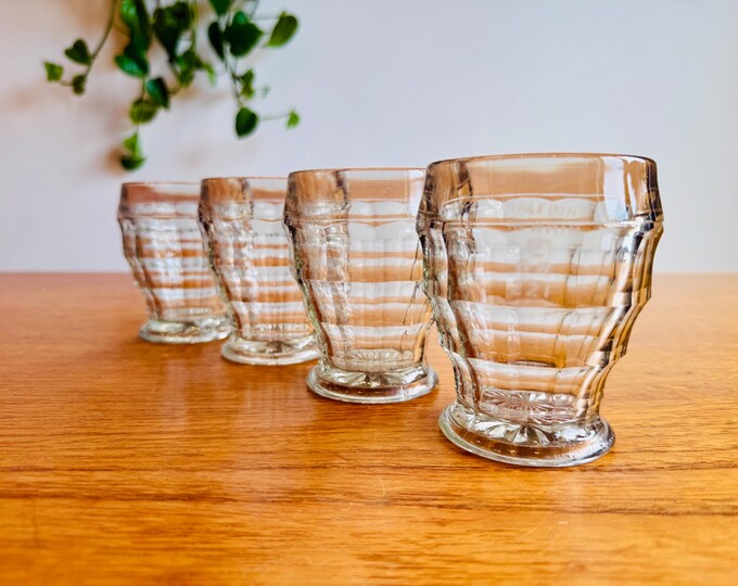 Set of Four Rare 1930s/40s British Crown Stamped Pub Half Pint Glasses ...
