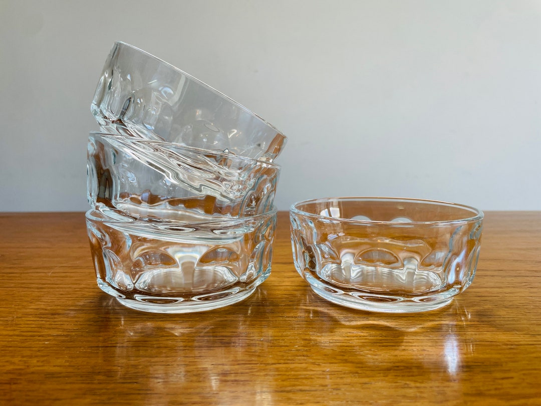 Set of 6 Arcoroc Britannia Thumbprint Dimple Bowls, Vintage French ...