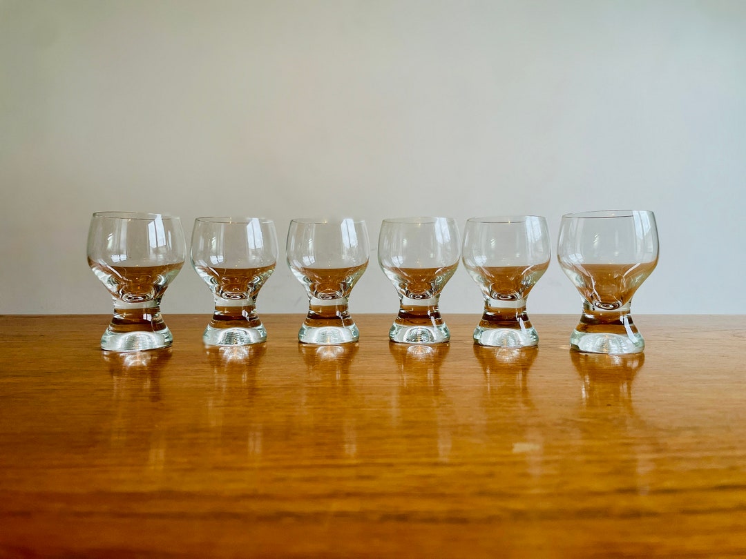 Boxed Set of 6 Vintage Bohemia Crystal Gina Small Wine Water Glasses ...