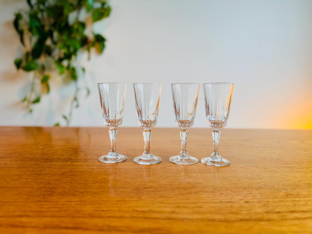 Set of Four Luminarc Arcoroc Lancer 1980s Sherry Glasses, Vintage ...