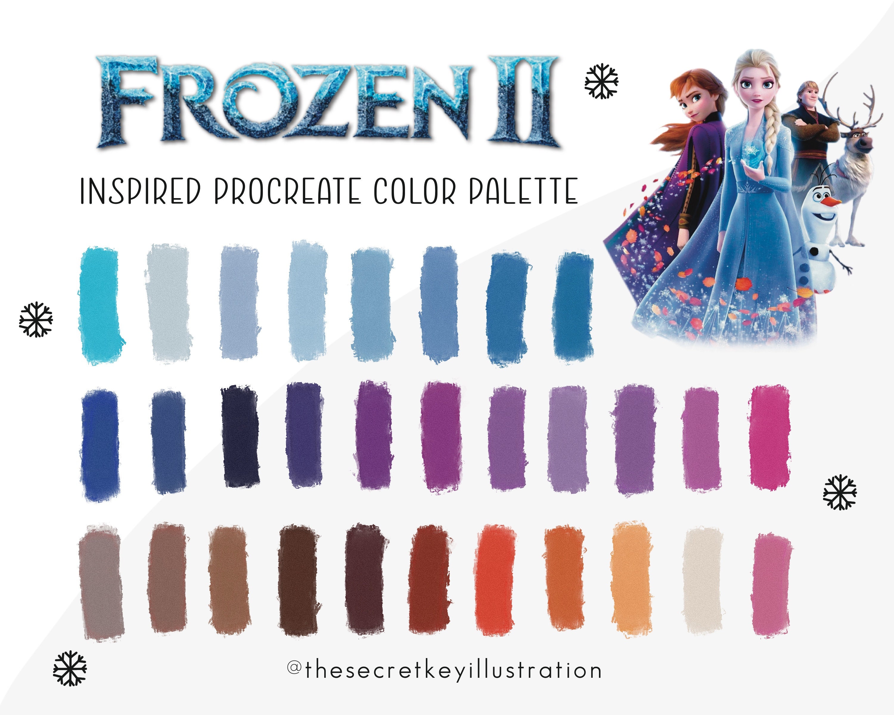 Princess Procreate Color Palette, Paint Color Palette, Disney Princess ...
