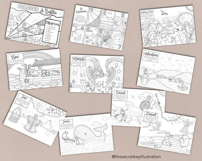SPANISH Coloring Pages From the Old Testament Books of the Bible ...