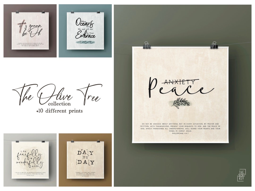 Christian Art - Bible Verse Wall Print -illustrated Scripture Wall Art ...