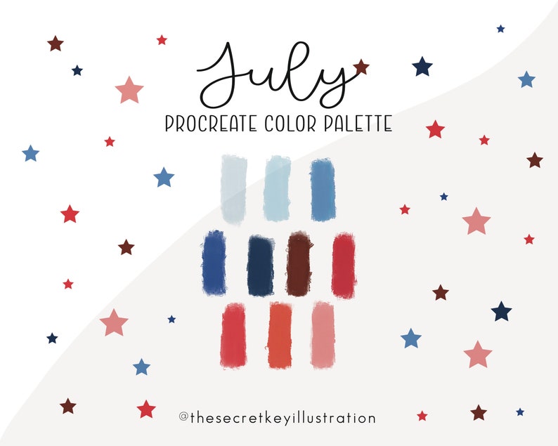 Procreate Swatches, Procreate Color Palette, Summer Paint Color Palette ...