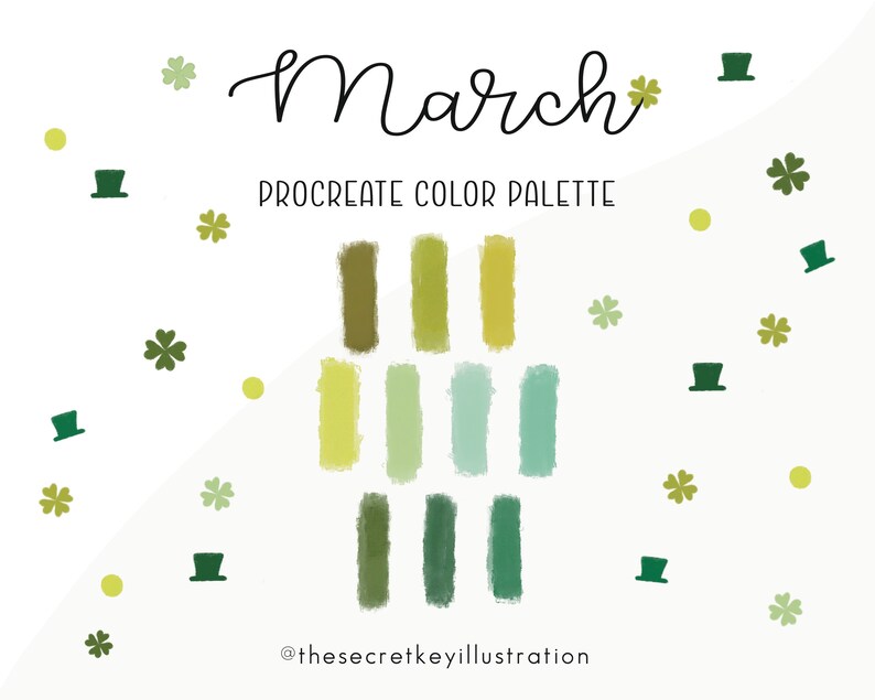 Procreate Swatches, Procreate Color Palette, Spring Paint Color Palette ...