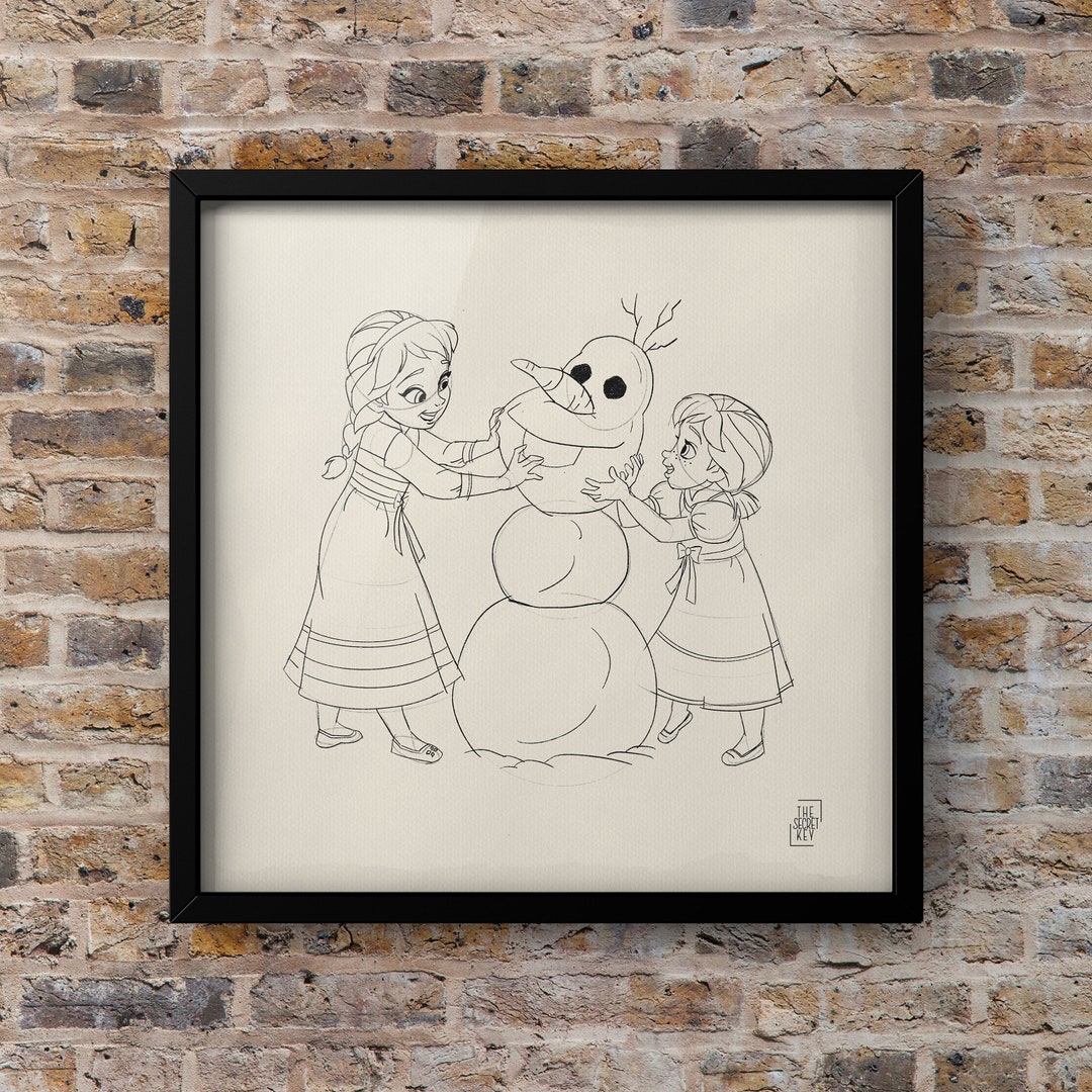 Printed Disney Princess Minimalist Line Art -princess Drawings ...