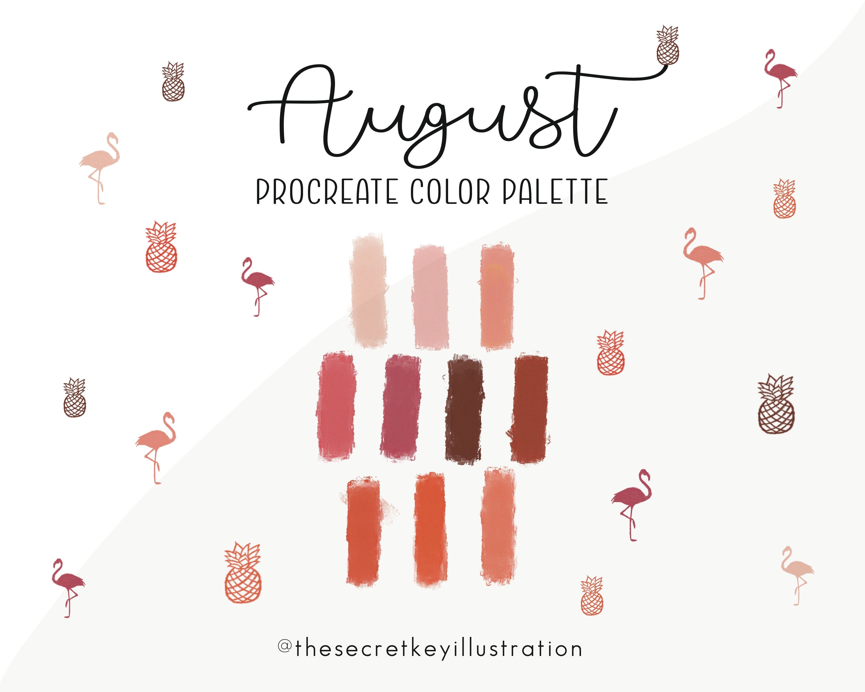 Procreate Swatches, Procreate Color Palette, Summer Paint Color Palette ...