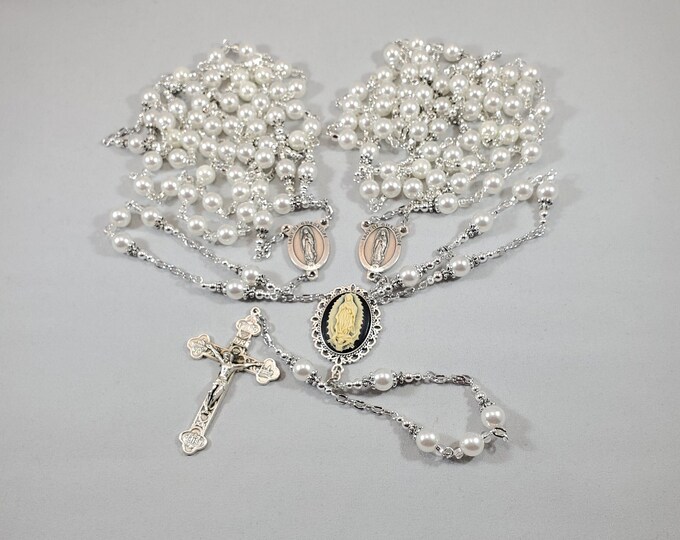 Wedding Lasso Rosary Lazo De Boda Lady of Guadalupe With Cameo Center ...