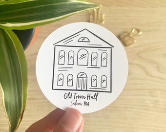 Town Hall Sticker - Etsy