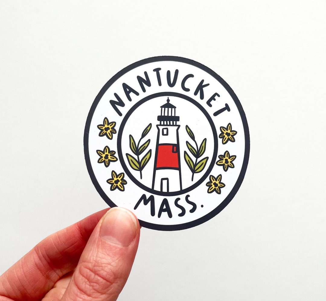 Nantucket Badge Sticker, Nantucket Gifts, Sankaty, New England Stickers ...