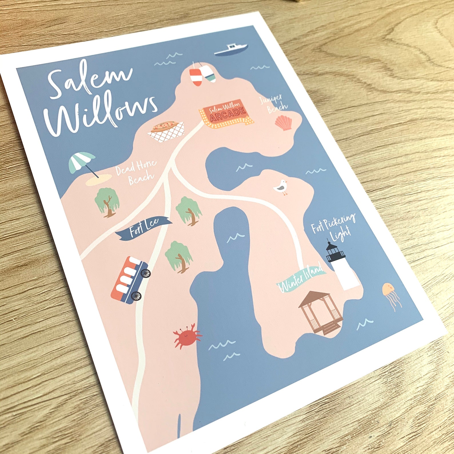 Salem Willows Map, Salem Map, Salem MA, New England Maps, City Maps ...