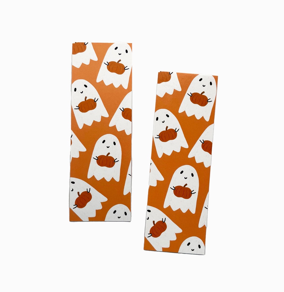 Pumpkin Ghost Bookmark, Halloween Bookmarks, Ghost Bookmarks, Pumpkin ...