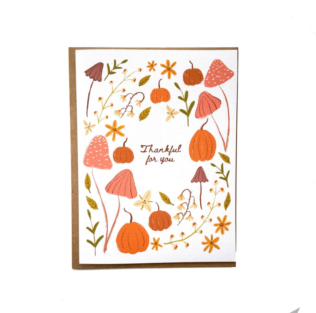 Thankful for You Card, Thankful Cards, Thanksgiving Cards, Fall Cards ...