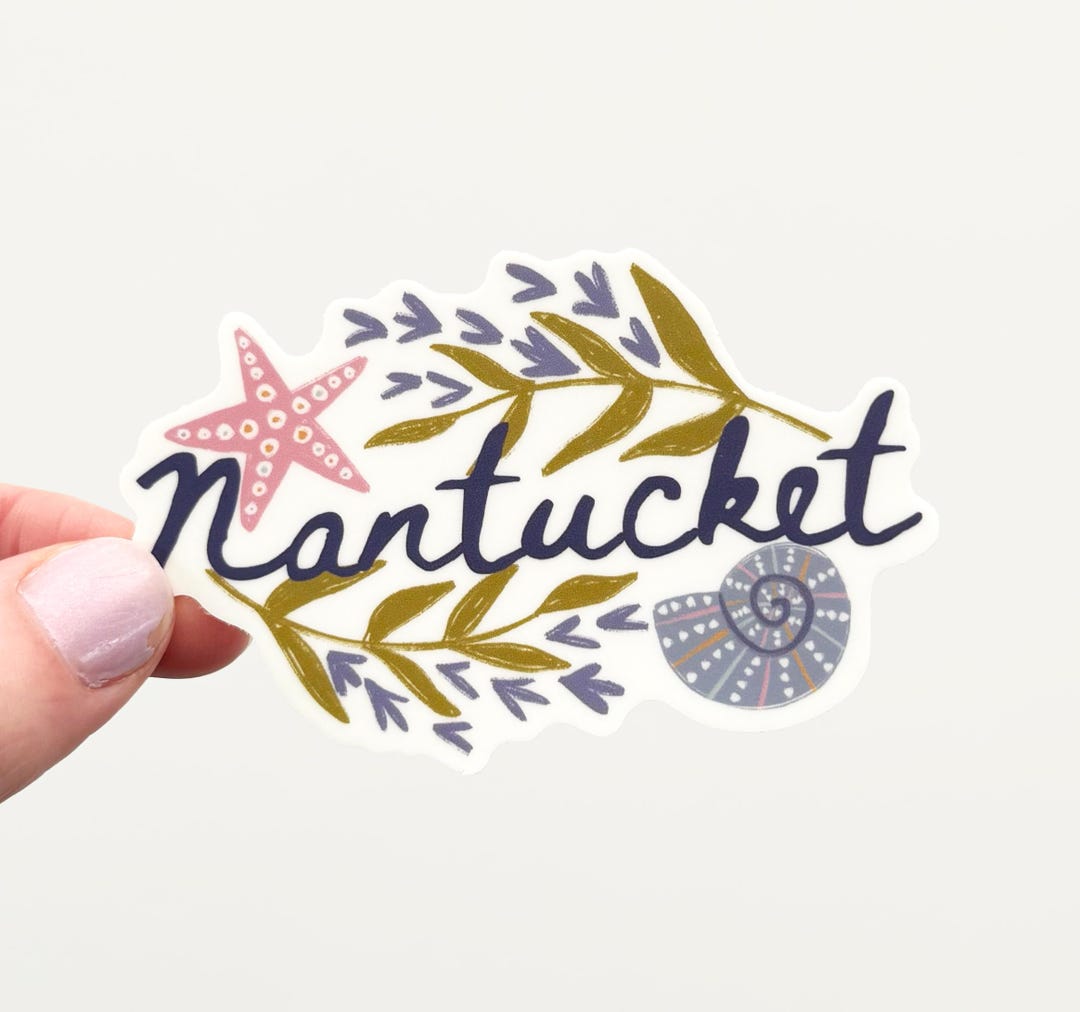 Nantucket Shells Sticker, Nantucket Gifts, New England Stickers ...