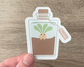 Mandrake Bottle Sticker Mandrake Stickers Plant Lover Gift - Etsy