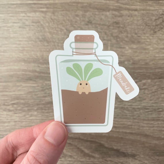 Mandrake Bottle Sticker Mandrake Stickers Plant Lover Gift - Etsy