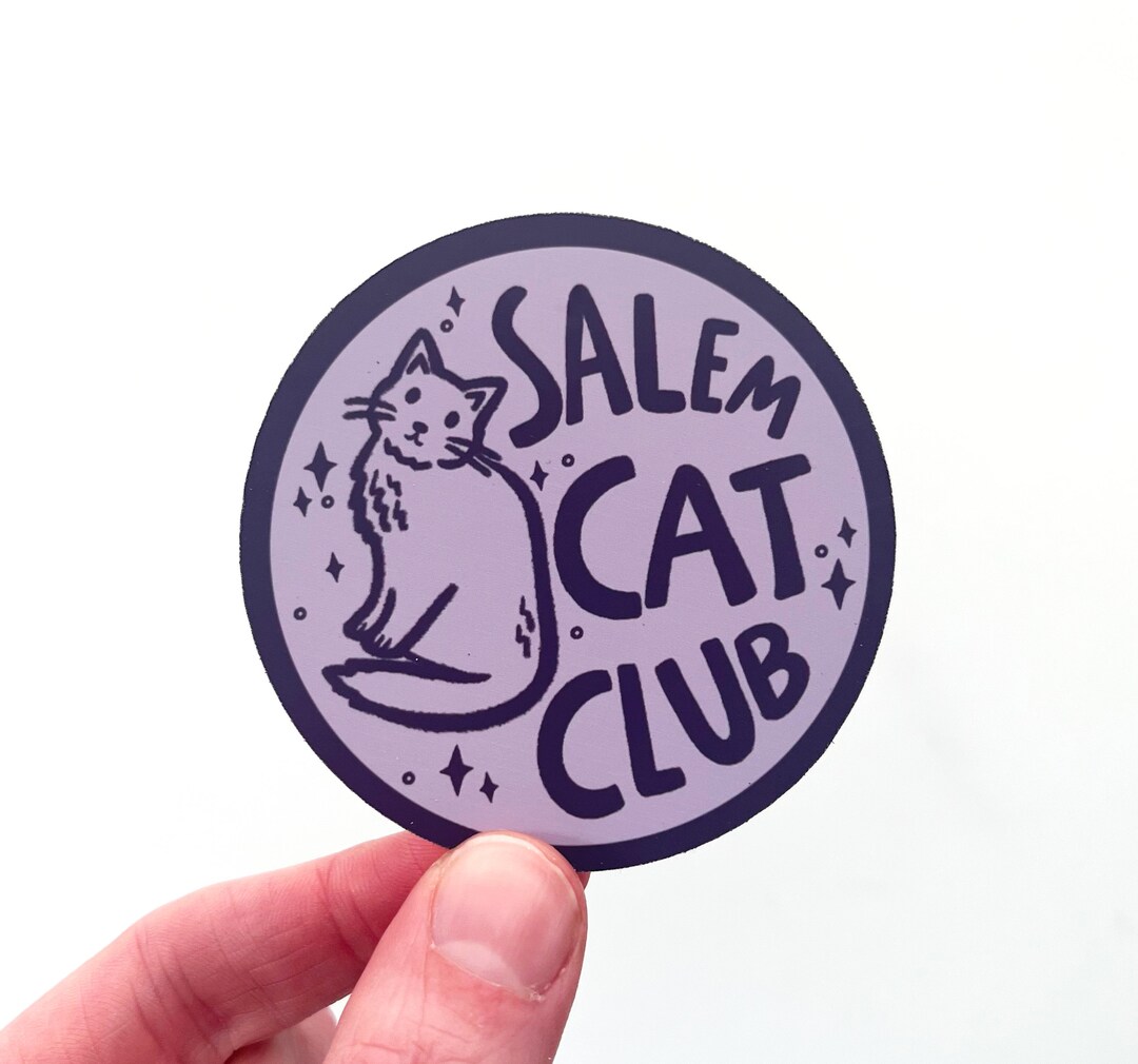 Salem Cat Club Sticker, Salem Stickers, Salem Cat, Salem Massachusetts ...