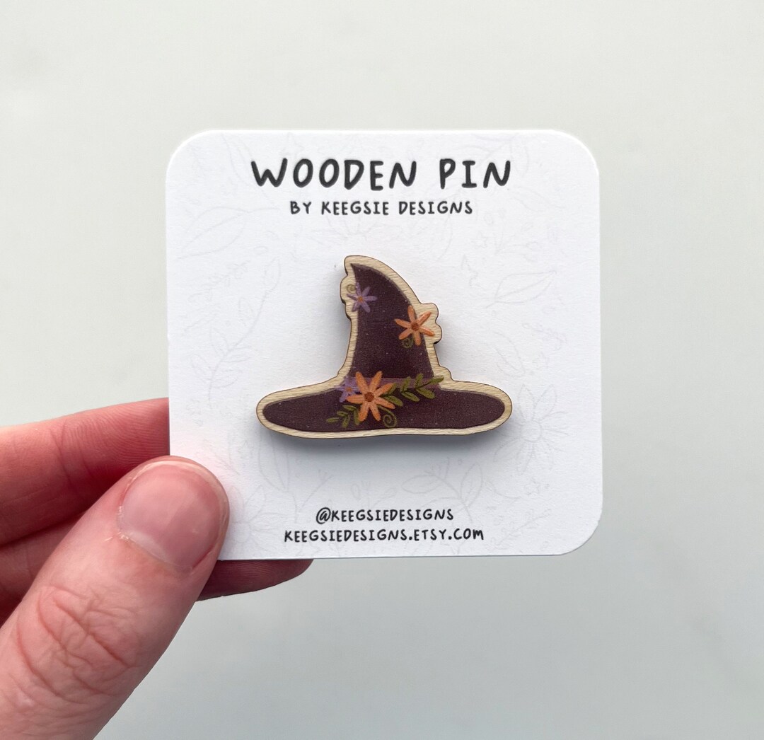 Forest Witch Hat Pin, Witch Pins, Halloween Pins, Witchy Gifts, Small ...