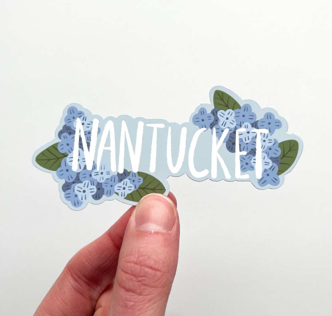 Nantucket Sticker, Nantucket Gifts, Hydrangea Sticker, New England ...