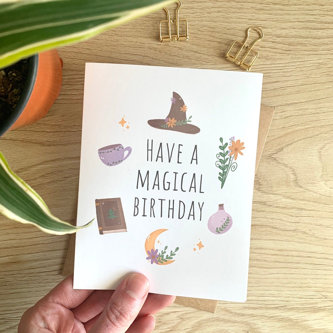 Have A Magical Birthday Card Witch Birthday Magical Birthday - Etsy
