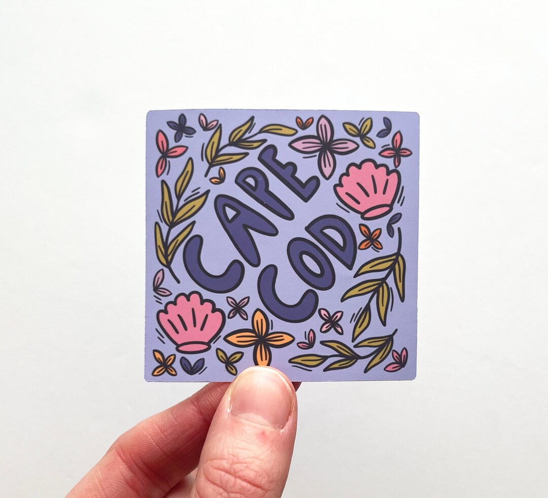 Cape Cod Square Sticker, Cape Cod, New England Stickers, Massachusetts ...