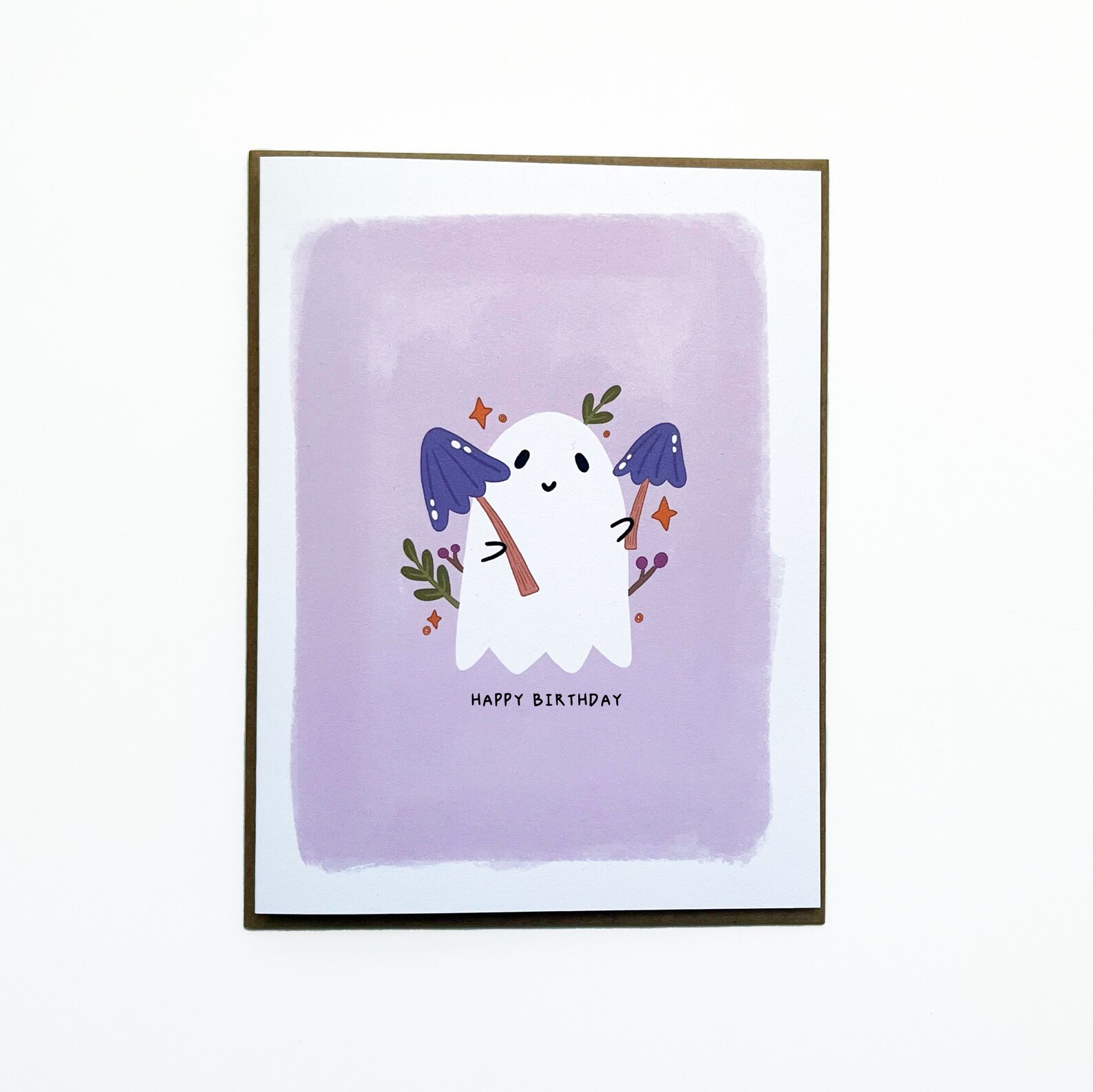 Happy Birthday Ghost Card Ghosts Cards Mushroom Birthday - Etsy