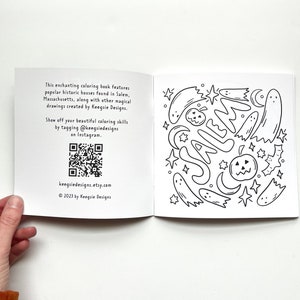 Salem Coloring Book, Salem Gifts, Adult Coloring Books, Witchy Coloring ...