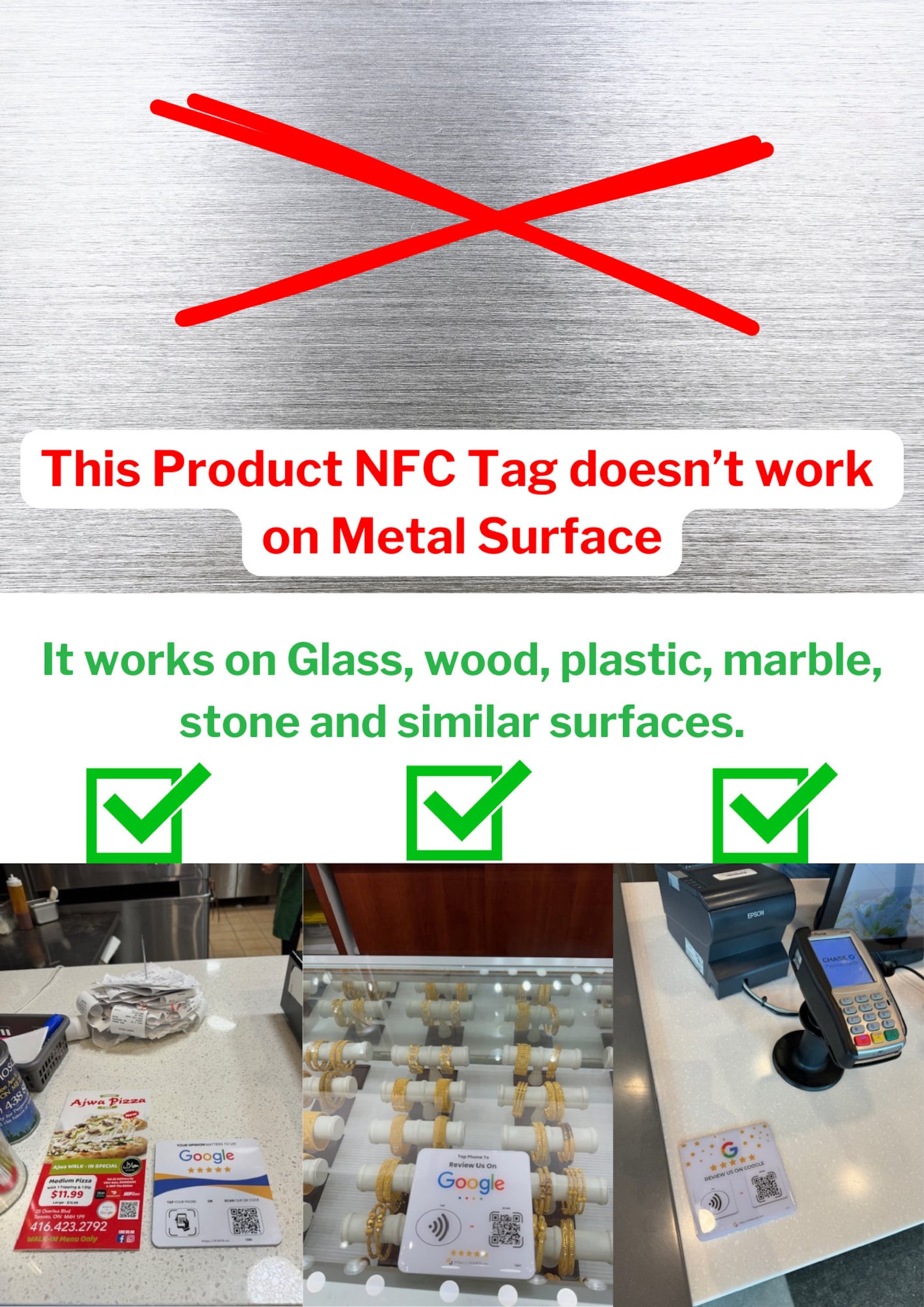 One Tap Google Reviews Plate | Google Reviews Sign | One Tap Google ...