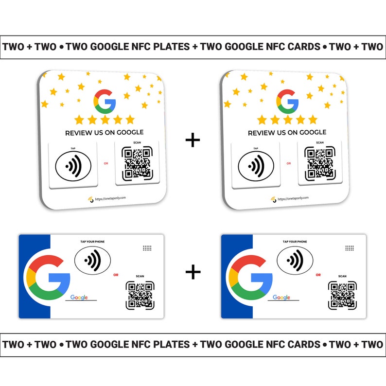 One Tap Google Reviews Plate: NFC & QR Code Sign - Etsy