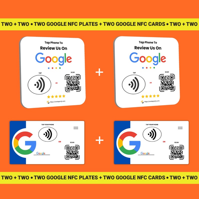 One Tap Google Reviews Plate Google Review Sign One Tap Google Review ...